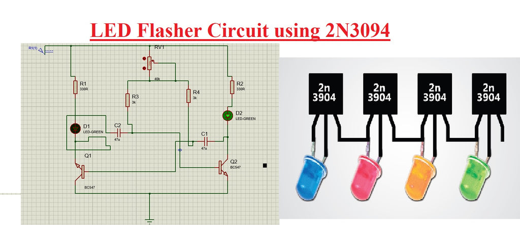 LED Flasher Circuit using 2N3094 – PCB HERO LED Flasher Circuit using 2N3094 – PCB HERO
