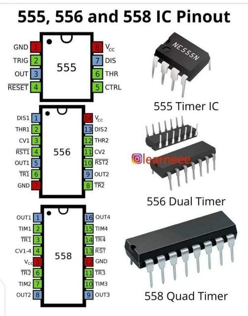 555,556 and 558 IC Pinout – PCB HERO