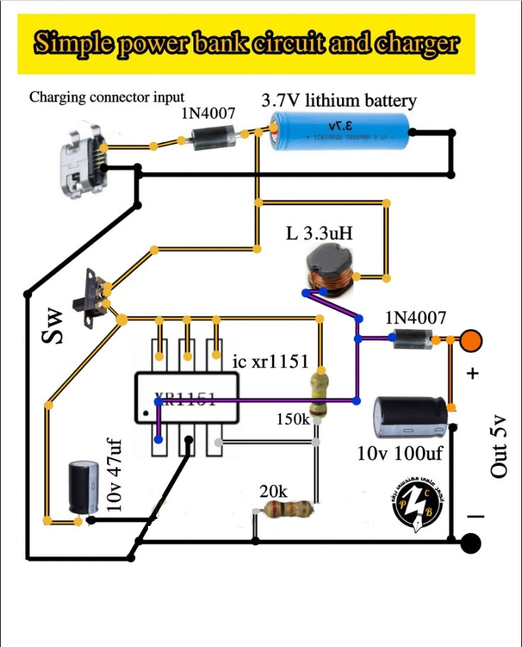 Simple power bank circuit and charger – PCB HERO