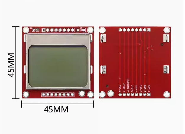 Nokia 5110 LCD Red Screen LCD Screen Module – PCB HERO