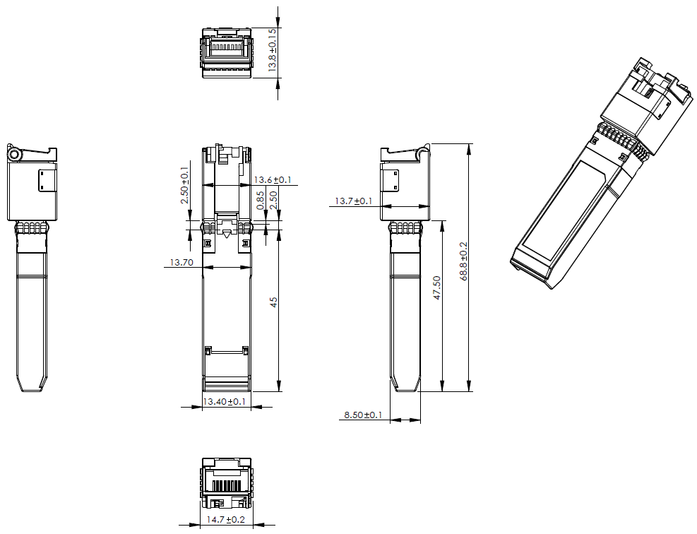 SFP+-10GBASE-T Copper Small Form Pluggable (SFP) transceivers – PCB HERO